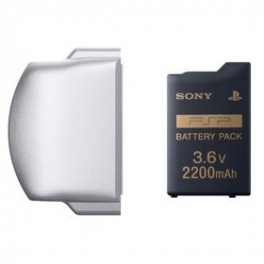 Buy PSP 2000 Battery Pack 3.6V 2200mAh + Battery Cover (Ice Silver ...