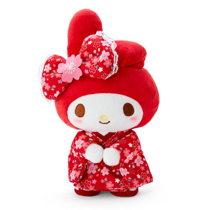 Sanrio Plush: My Melody - Sanrio Sakura Kimono - Red Ver. [Sanrio] - Nin-Nin-Game.com