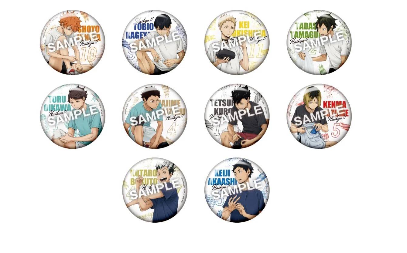 Haikyuu!!: Color Palette Haikyuu!! - Trading Tin Badge (10 Packs/Box ...