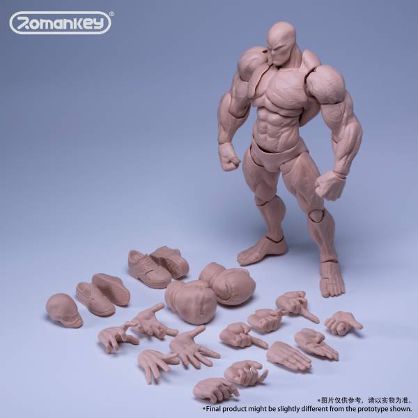 Action Figure: Muscular Male Body - Big Guy 1/12 (White) [Romankey ...
