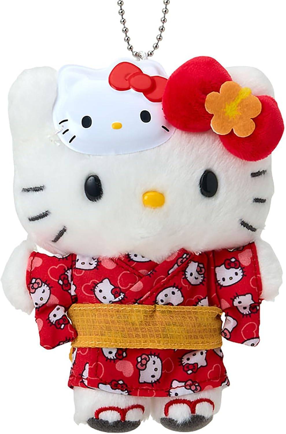 Sanrio Characters: Plush Mascot Keychain - Hello Kitty (Summer Festival ...