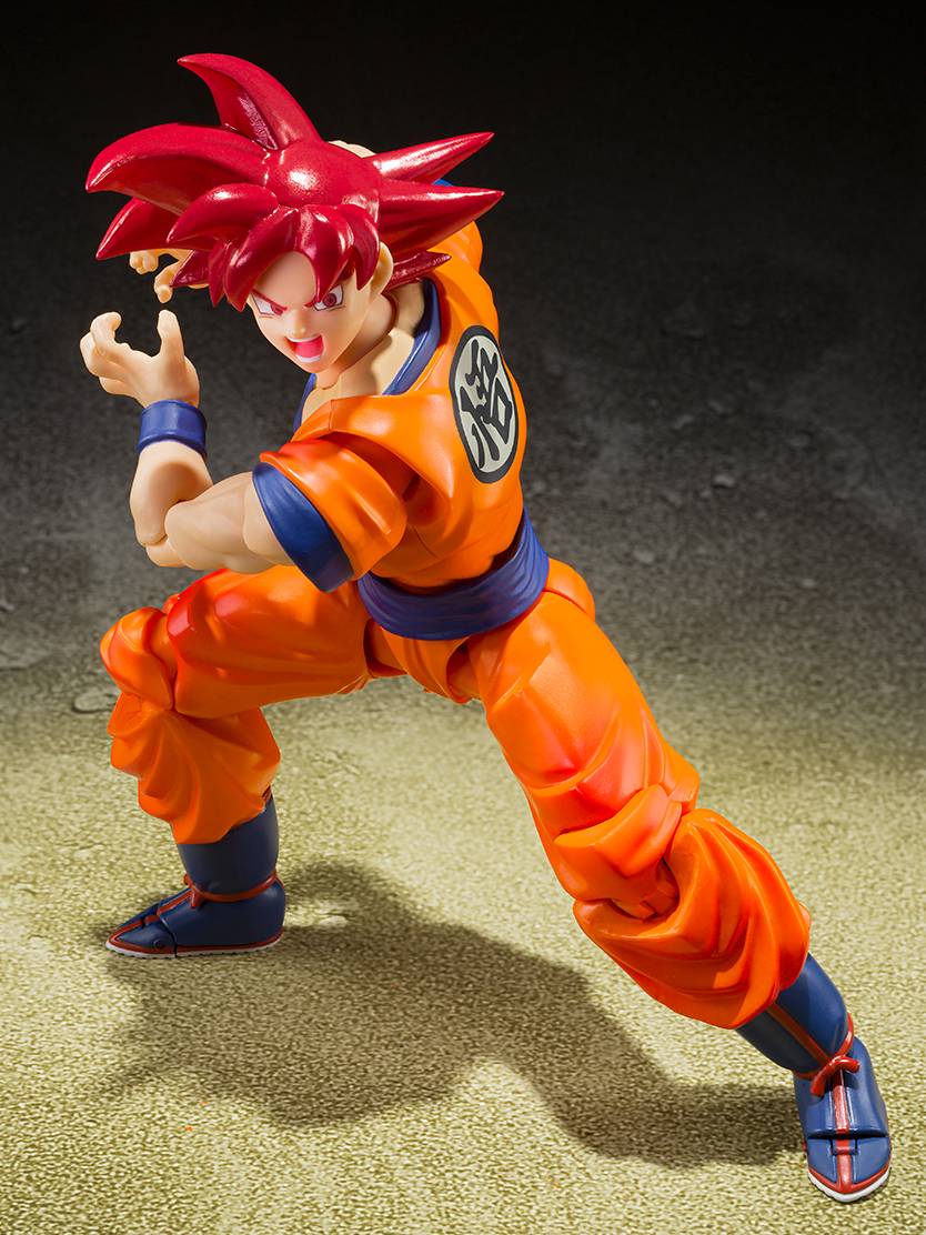 S.H.FIGUARTS: Dragon Ball Super - Son Goku SSJ God (Saiyan God of Virtue Ver.) [Bandai Spirits ...