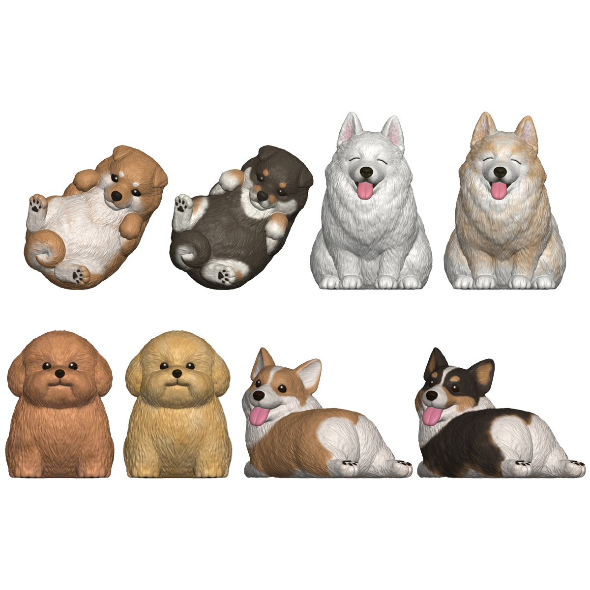 Shokugan: Dog! - Mochiri Kororin Mascots & Gum Vol.2 (12 Packs Box ...
