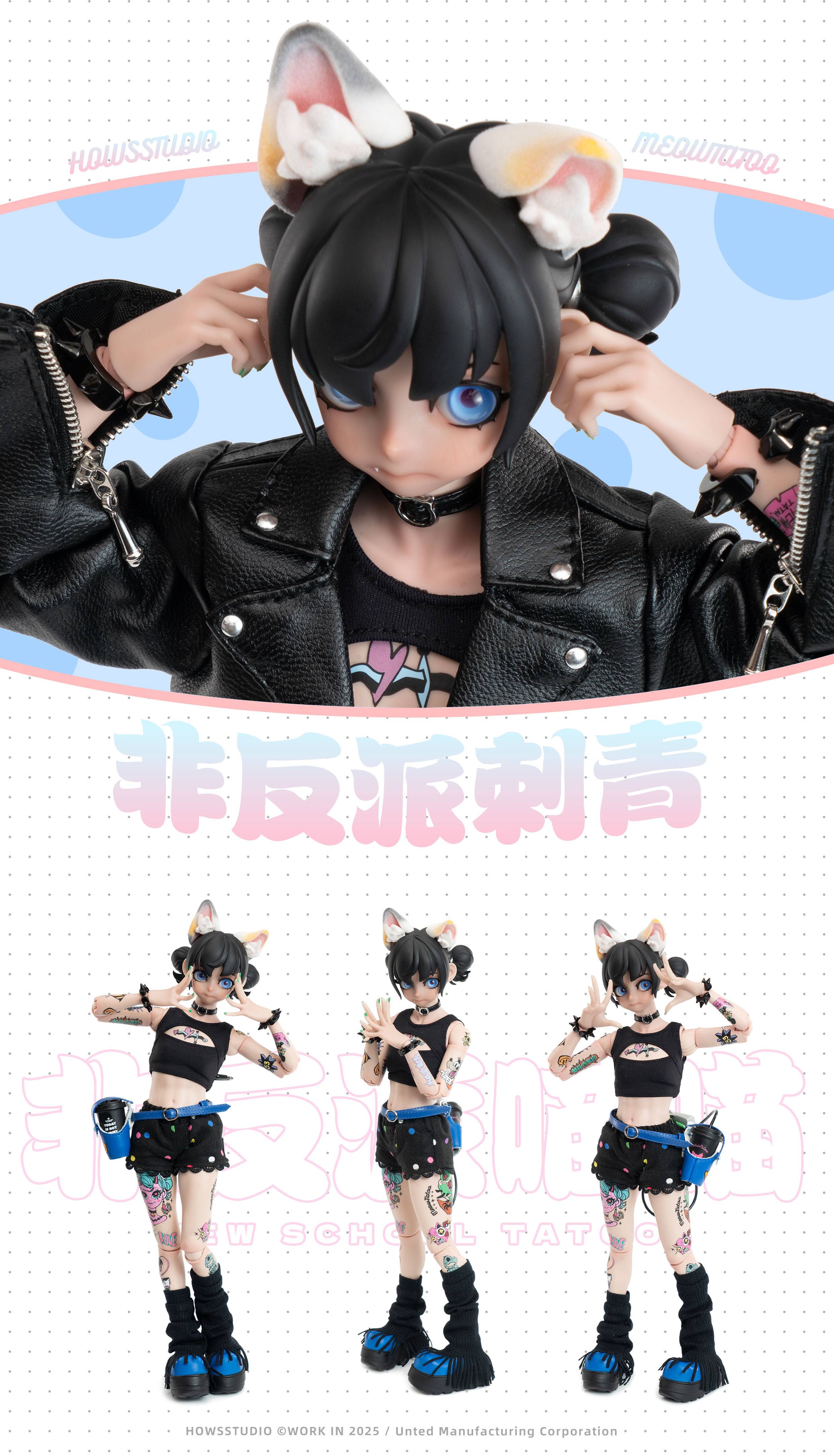 Action Figure: Good Morning Friend - Meow Tattoo (Black) 1/6 [SONDOR ...